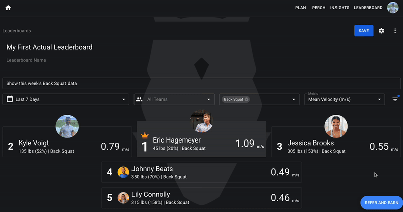 Leaderboard – Perch